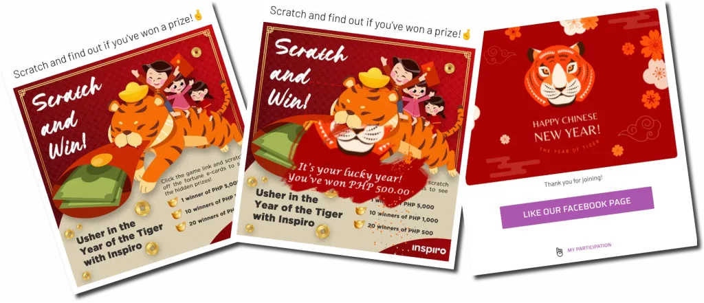 Examples with Scratch & Win: Engage and Generate Leads