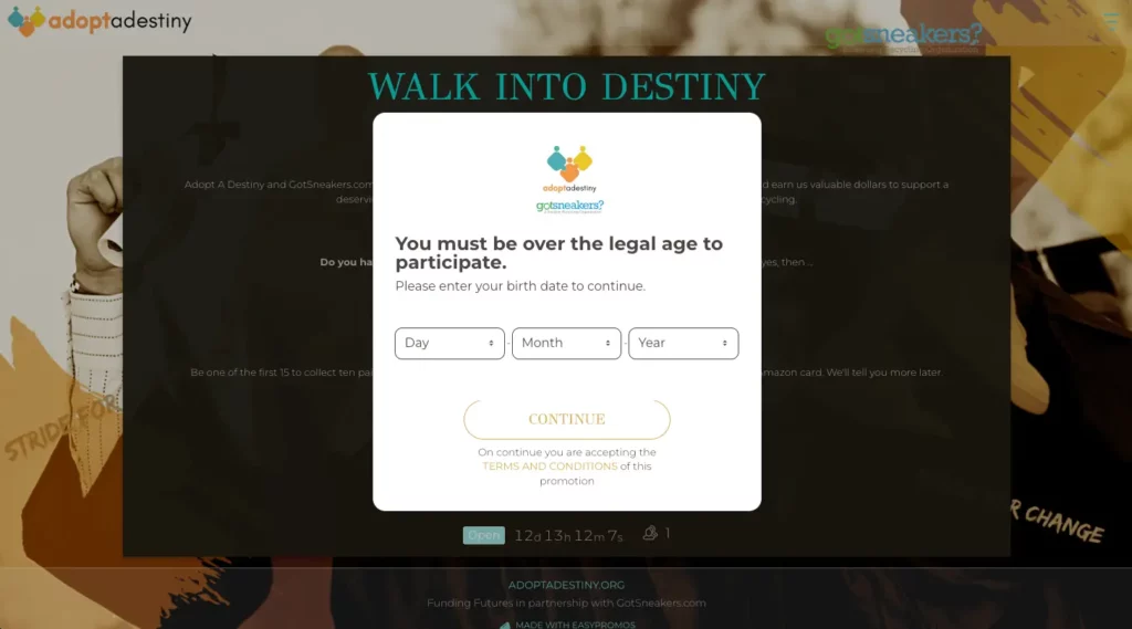 How to Restrict Promotion Entry to Participants Below Legal Age