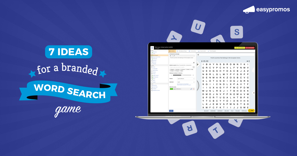 7 Ideas for a Branded Word Search Game for Any Brand | Easypromos